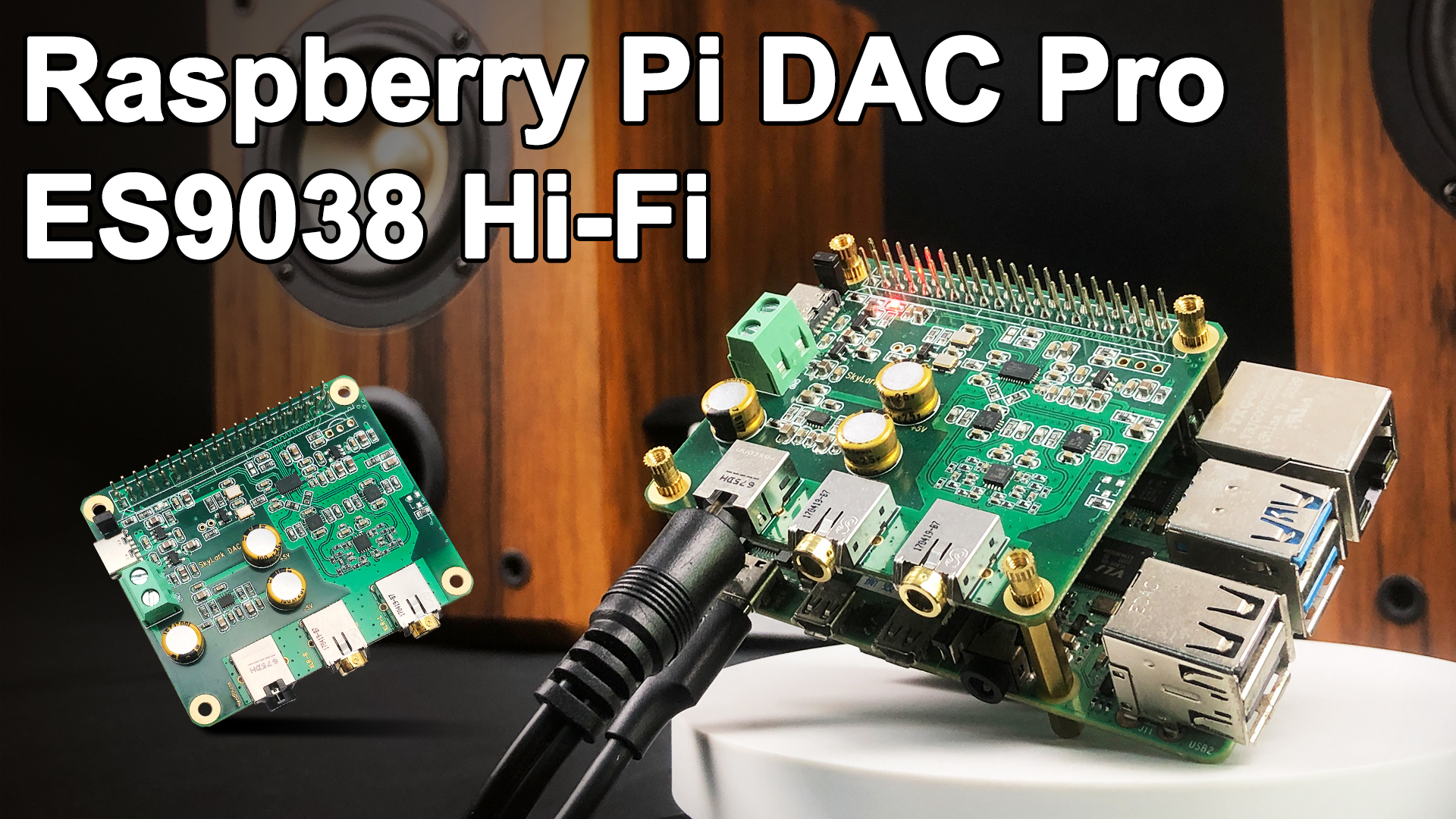 Raspberry Pi 4 HiFi DAC Hat ES9038Q2M Audio Card – 树莓派摄像头|全局曝光|星光级|USB|UVC|工业摄像头|支持定制